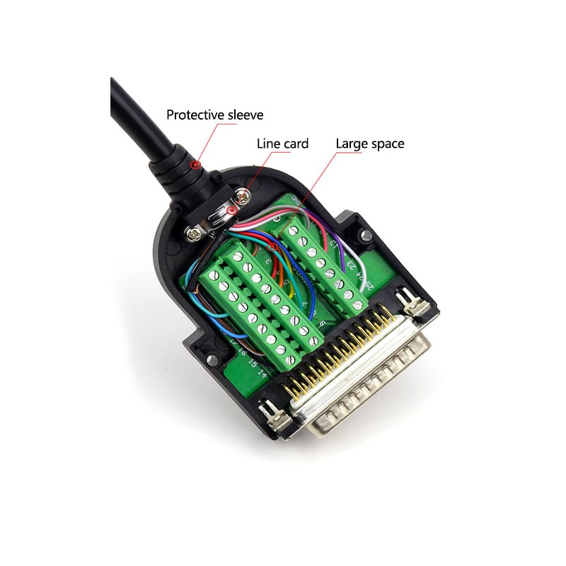 Conector hembra DB25 con tornillos