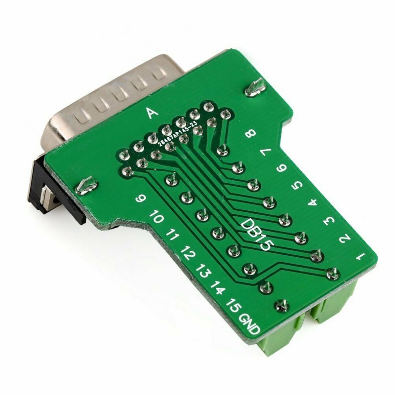 Conector macho DB15 con tornillos