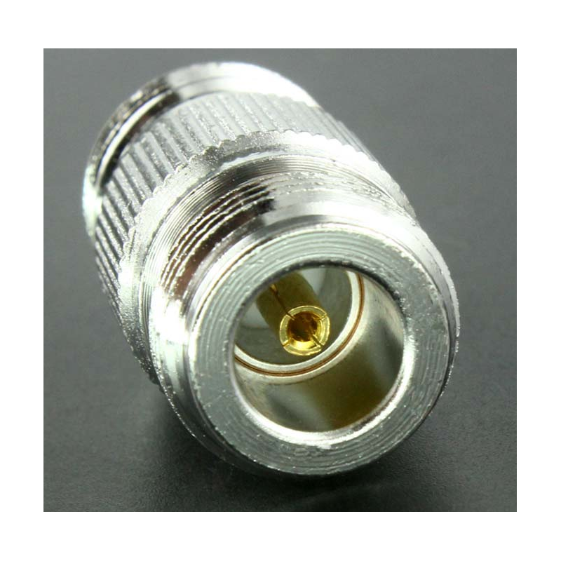 Adaptador RF de coaxial tipo N hembra a hembra con rosca fija