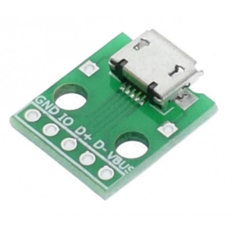 Puerto micro USB para PCB DIP de 5 pines