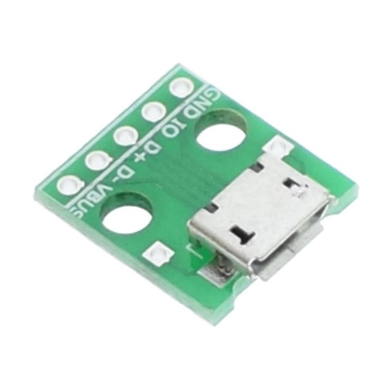 Puerto micro USB para PCB DIP de 5 pines