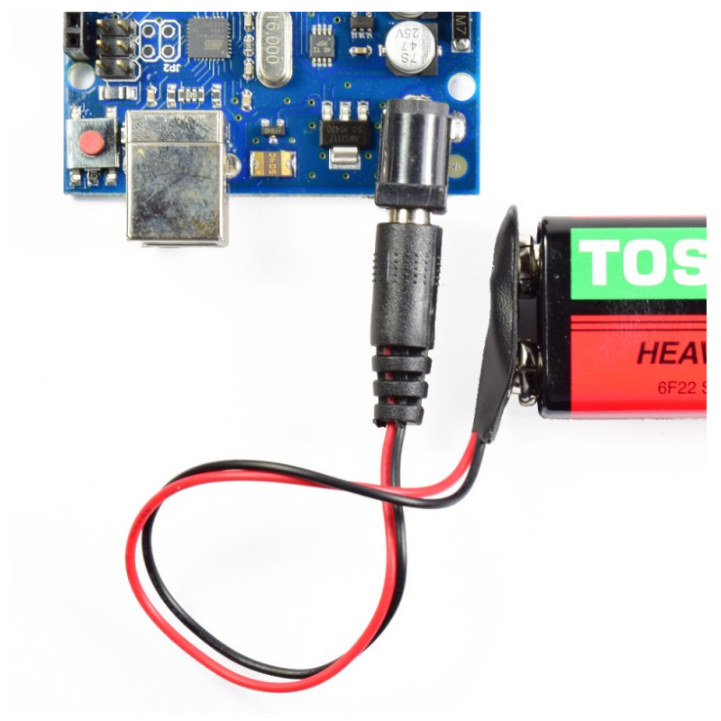 Terminal de batería de 9V con plug para Arduino
