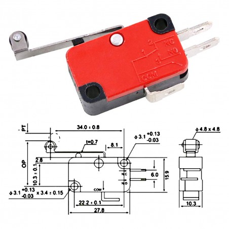 Interruptor de final de carrera V-156-1C25