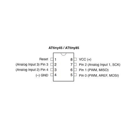 Microcontrolador ATTINY85 20PU