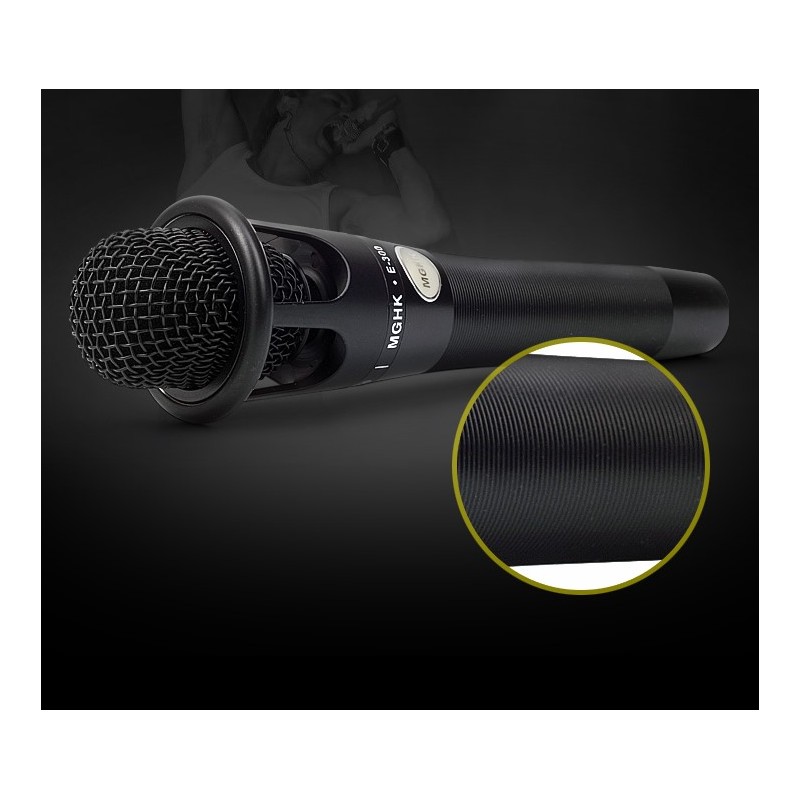 Microfono con tripode y fuente phantom MGHK E-300