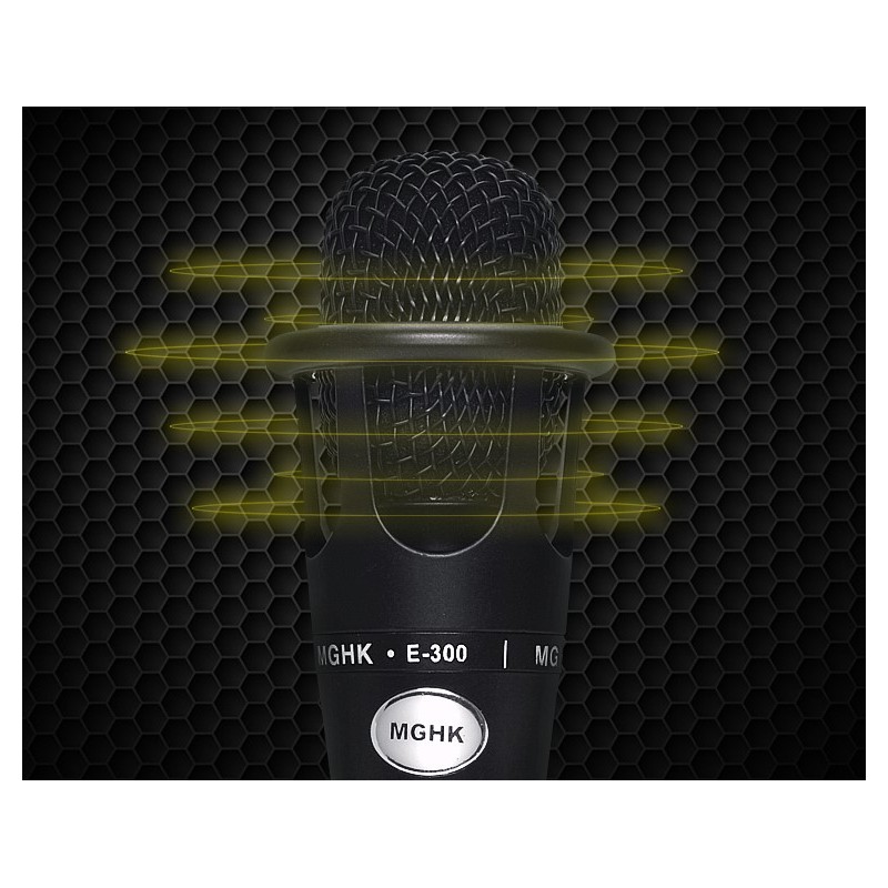 Microfono con tripode y fuente phantom MGHK E-300