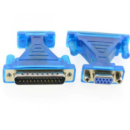 Adaptador DB9 hembra a DB25 macho