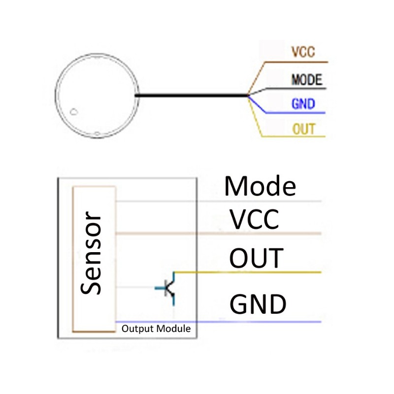 Sensor de nivel de liquidos capacitivo sin contacto XKC Y25 NPN 5-12V