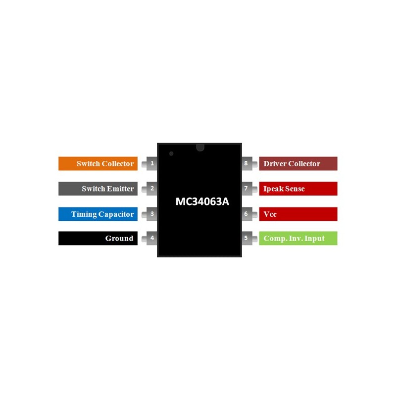 Regulador de Voltaje MC34063ABN (DIP)