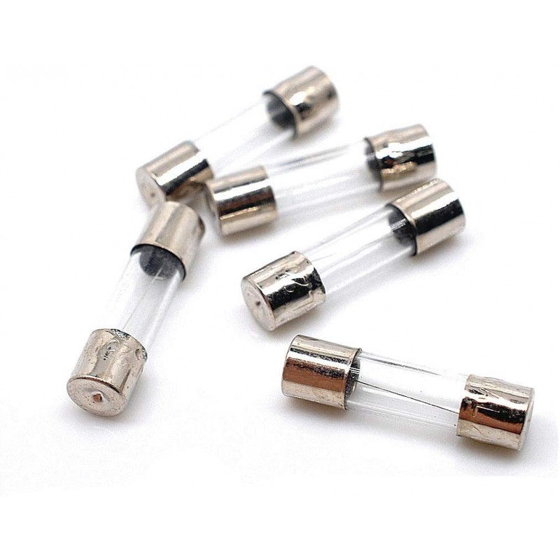 Fusible de Vidrio 0.1-20A 250V 5x20mm Valor 5A