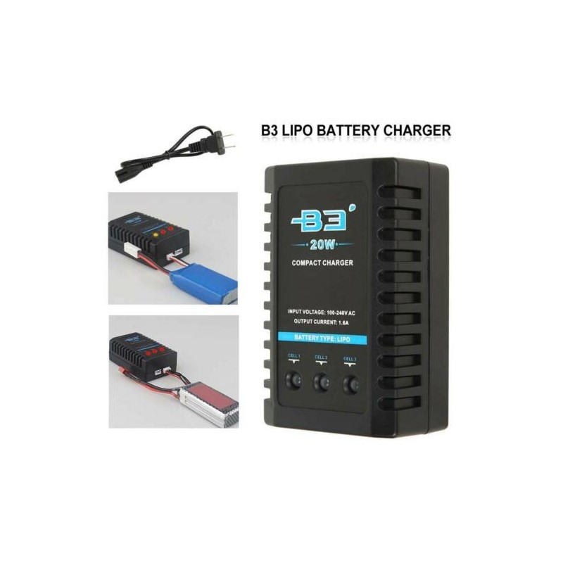Cargador de bateria 2S, 3S 7.4V/11.1V B3 20W COMcharger