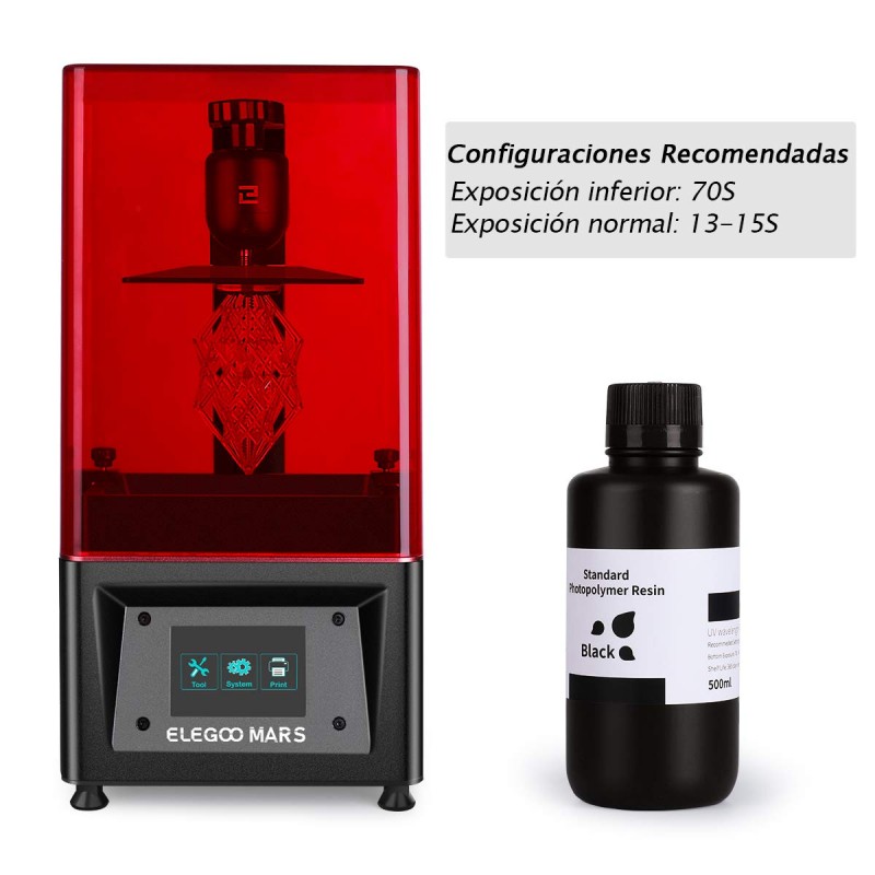 Resina de fotopolímero de curado UV ELEGOO 500g 405nm para impresoras ...