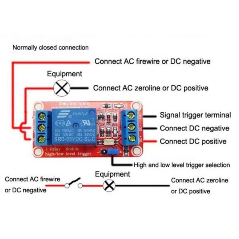 Modulo Rele 5V 10A 1 - 8 canales Tipo 1 CANAL 5V