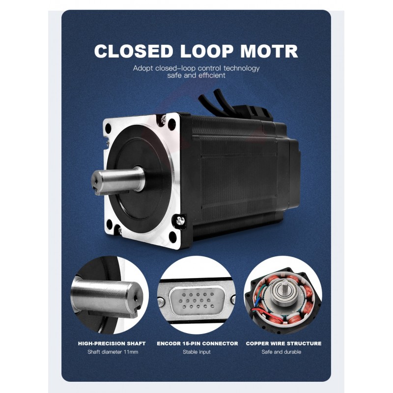 Motor Paso a Paso Nema 34 con Controlador HBS86H Tipo Motor Nema 34 con ...