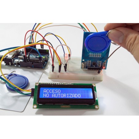 Control de Acceso RFID 13.56 Mhz con Indicador y Pantalla (DIY)
