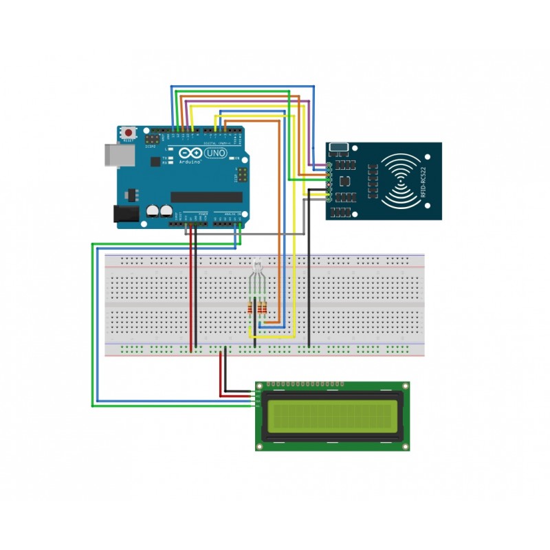 Control de Acceso RFID 13.56 Mhz con Indicador y Pantalla (DIY)