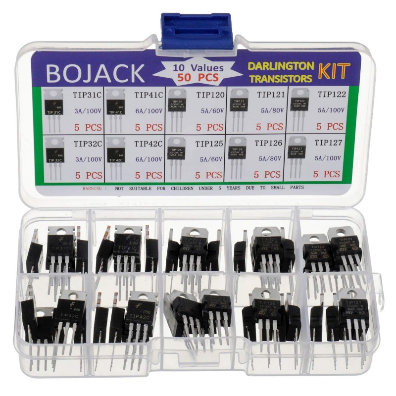 Transistores De Potencia Darlington Tip Kit 10 Valores 50u