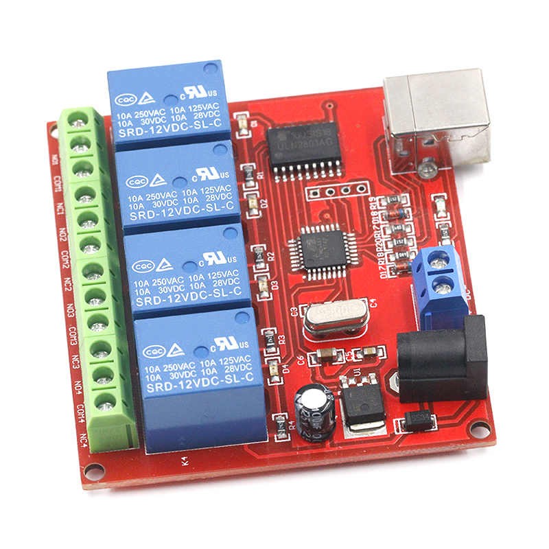 Modulo Rele USB 24V 10A 4 Canales