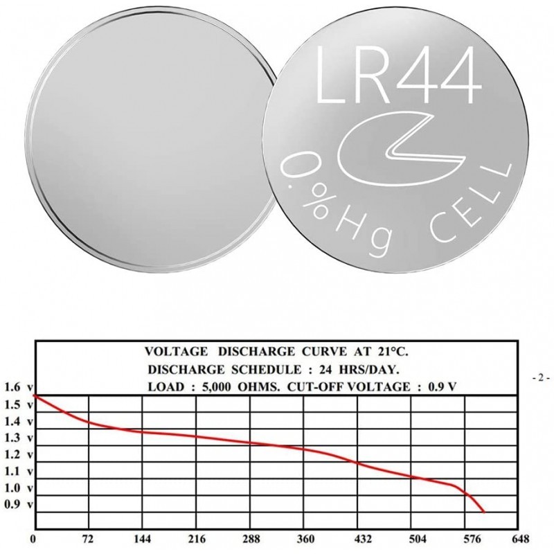 Bateria LR44 1.5V Cantidad 1 Unidad Batería LR44
