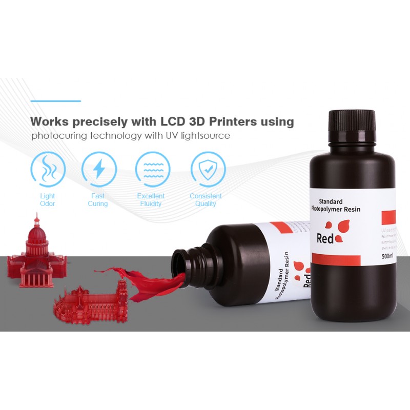 Resina de fotopolímero de curado UV ELEGOO 500g 405nm para impresoras ...