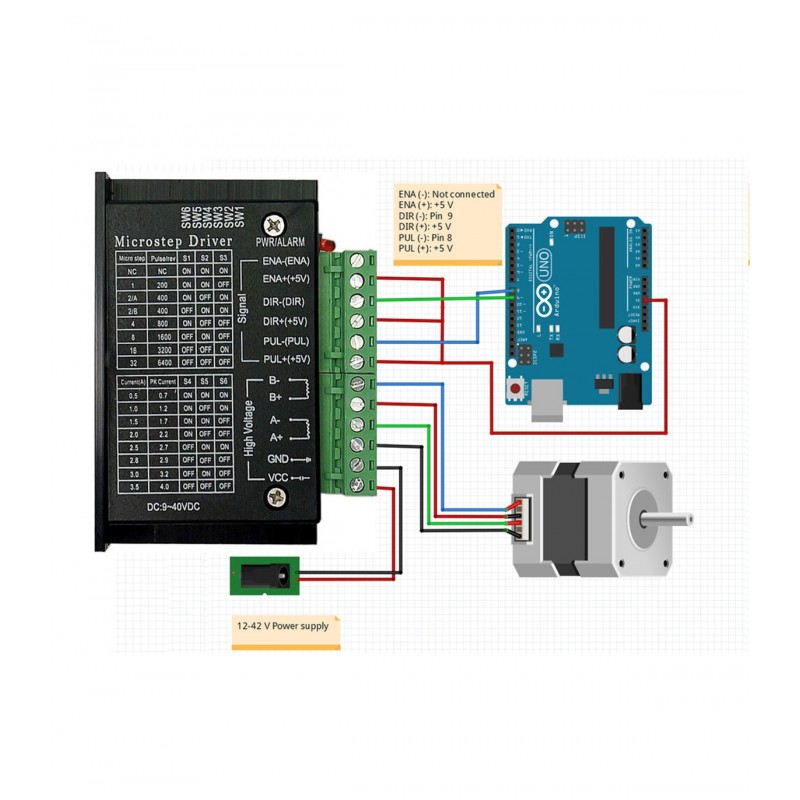 Motor de Paso a Paso Nema 17 Valor 2A