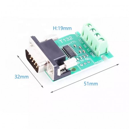 Adaptador Serial RS232 a TTL Macho DB9