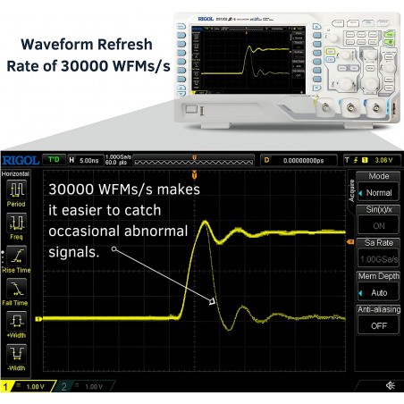 Osciloscopio Digital RIGOL DS1202z-E 2 Canales 200 MHZ 1GS/s