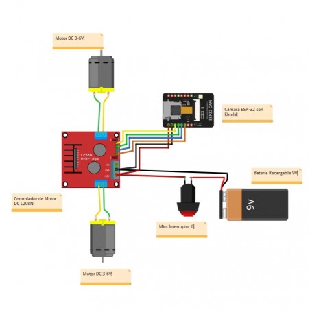 Carrito Robot con Camara ESP-32 WIFI