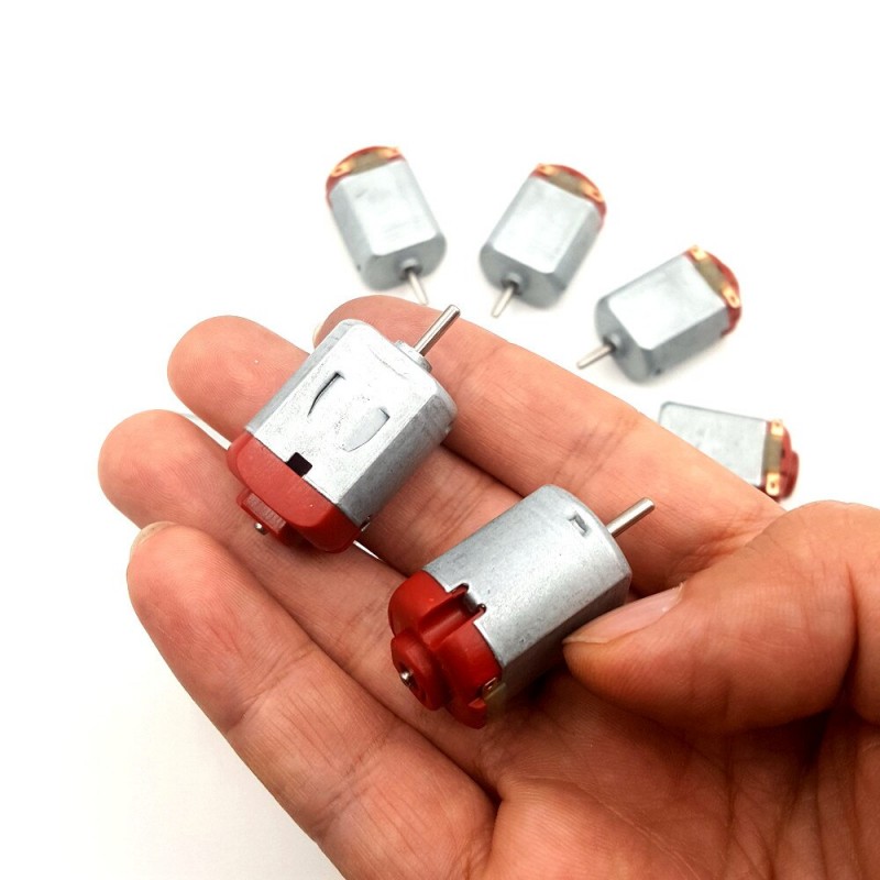 Mini Motor 130 DC 3-6V con Pinzas Cocodrilo