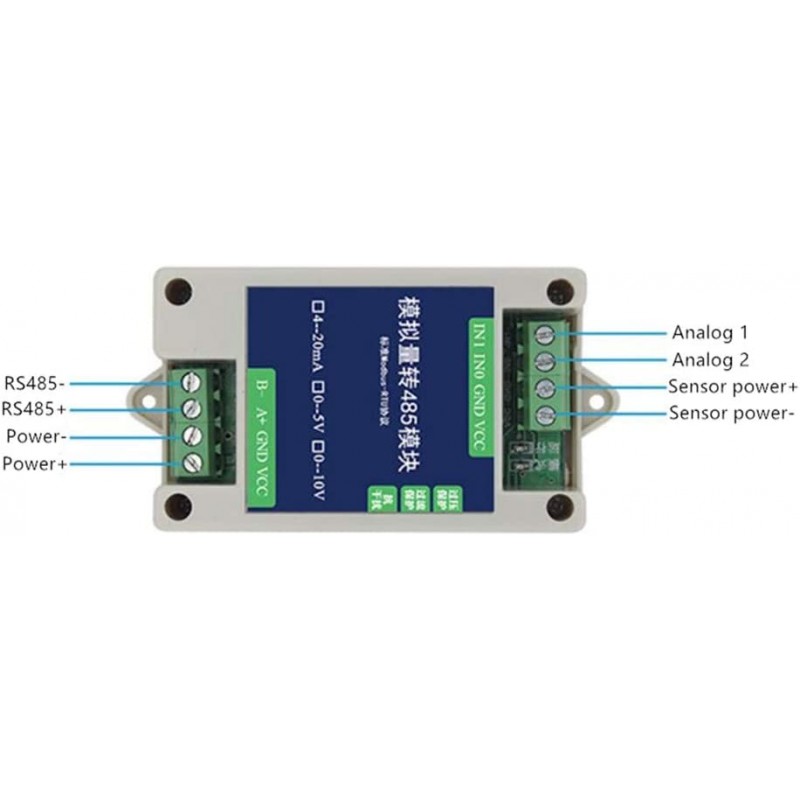 Modulo Transmisor Analogo a RS485 4-20mA Modulo Transmisor Analogo a RS485 4-20mA