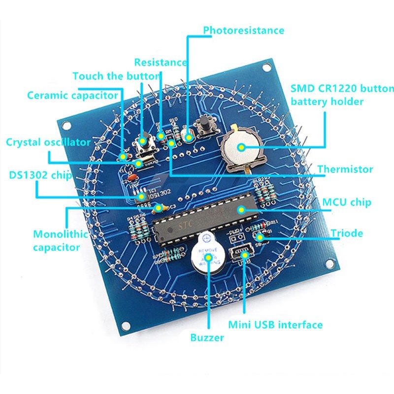 Reloj Digital LED con Display DS1302 con Alarma (DIY)