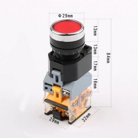 Boton industrial push button Tipo Push Button Industrial Verde