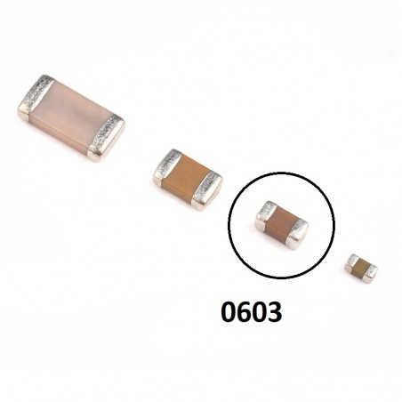 Capacitor Ceramico SMD 0603 25V/50V (2 Unidades) Valor 100pf (101J)
