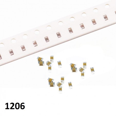 Capacitor Ceramico SMD 1206 25V/50V (2 Unidades) Valor 100pf (101J)