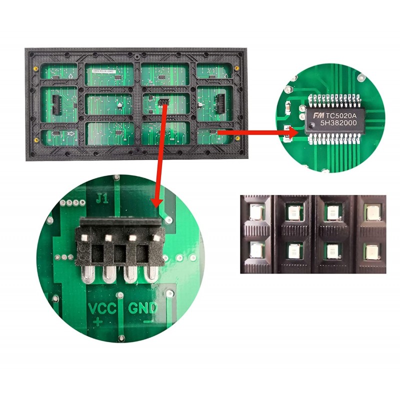 Panel LED P10 32x16 con Controlador HD-W00 Wifi Tipo Panel LED P10 ...