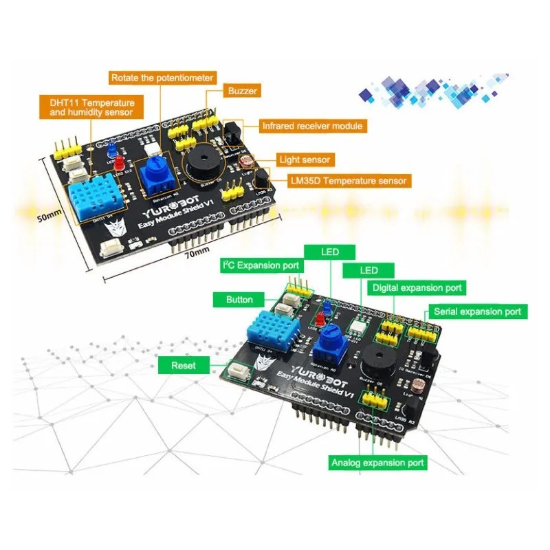 Placa de Expansion Multifuncional 9 en 1 HY-M302 compatible con Arduino