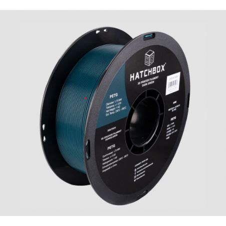 Filamento Flexible PETG Hatchbox 1.75mm Color Verde Oscuro