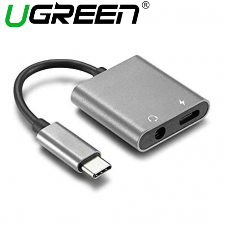 convertidor de USBC a USBC y 3.5mm UGREEN chip DAC