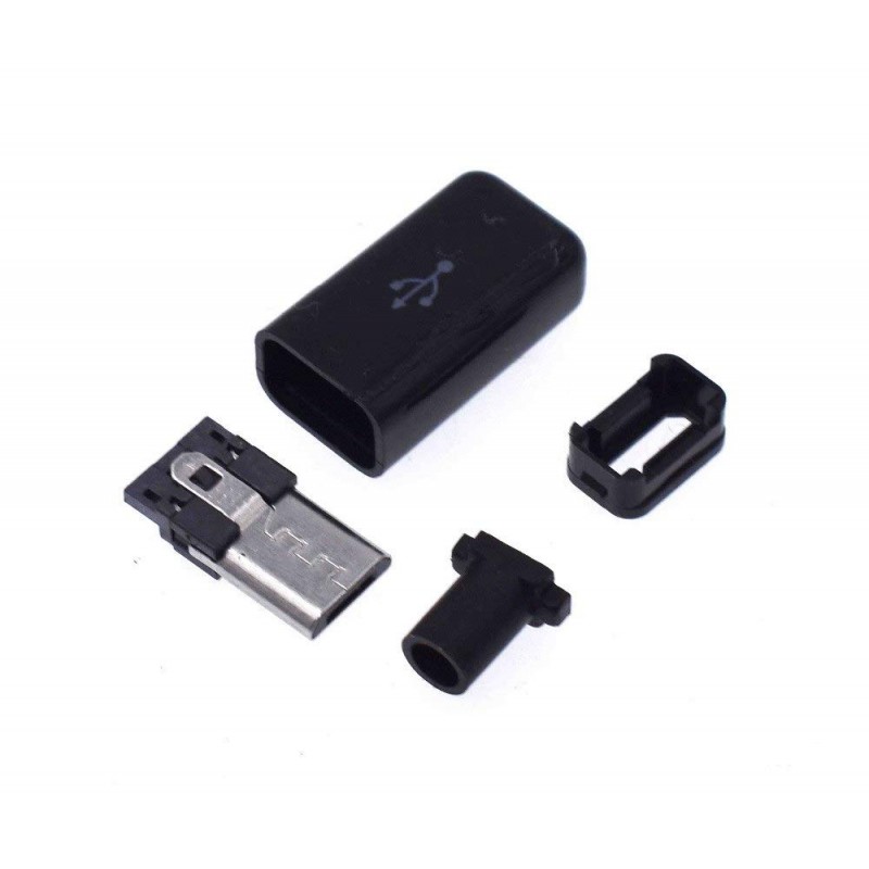 Puerto Micro USB Macho 5 Pines con Contenedor