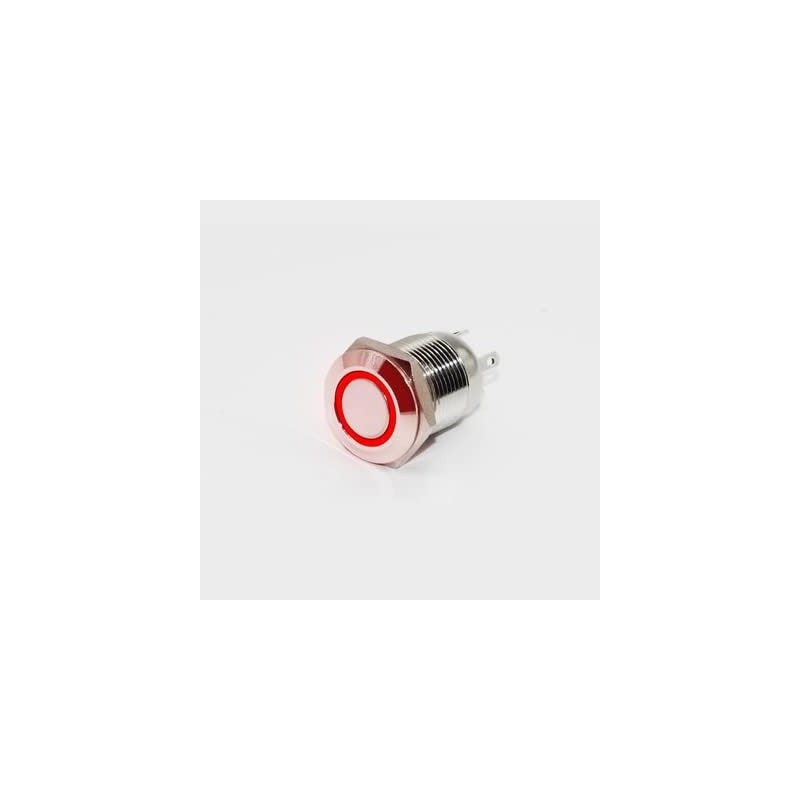 Interruptor Push Button con bloqueo 12mm con luz color verde / rojo ...