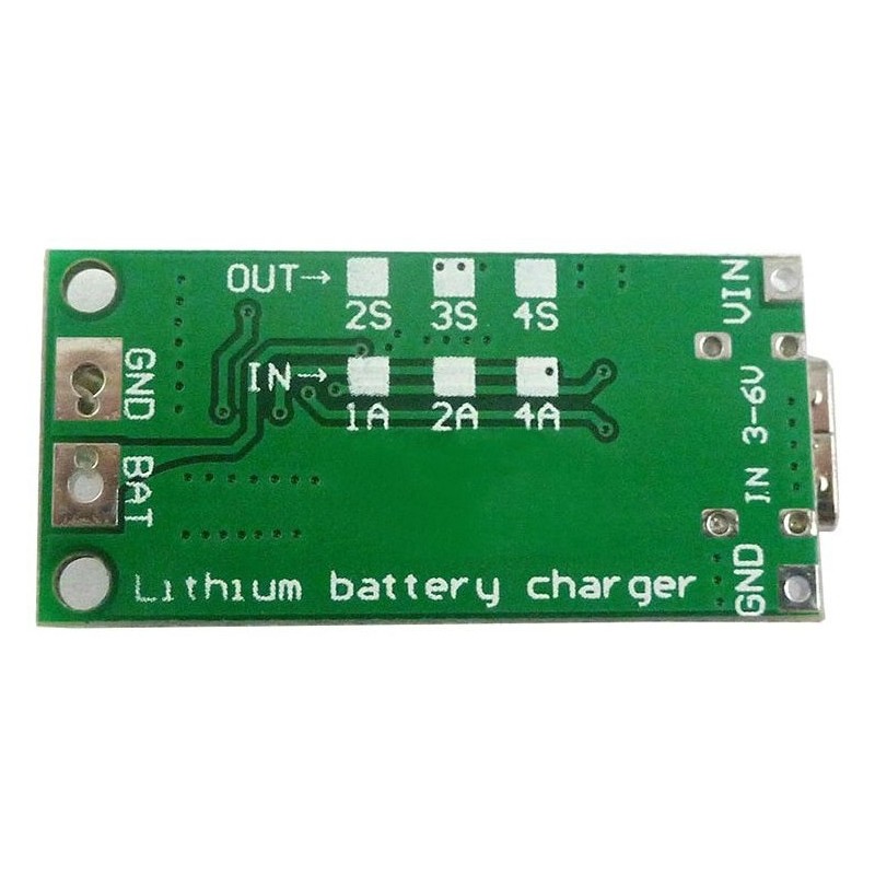 Cargador de batería de litio 2S - 3S USB-C 7.4V 1A Y 11.1V 1A Tipo 2S - 7.4V 1A
