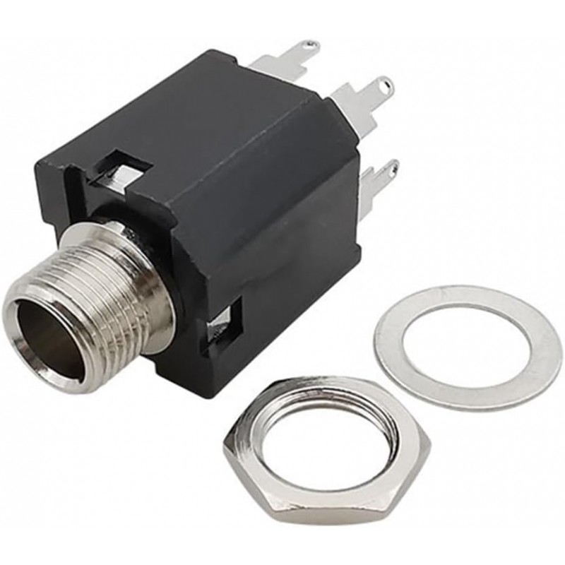 Conector hembra 5 pines para audio 6.35mm 1/4 Mono/Stereo