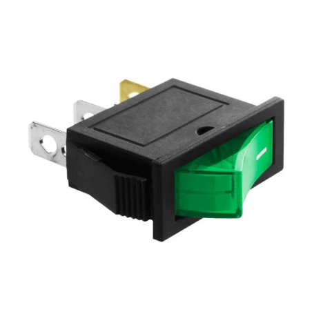Interruptor de 3 pines 2 posiciones con luz Color Verde