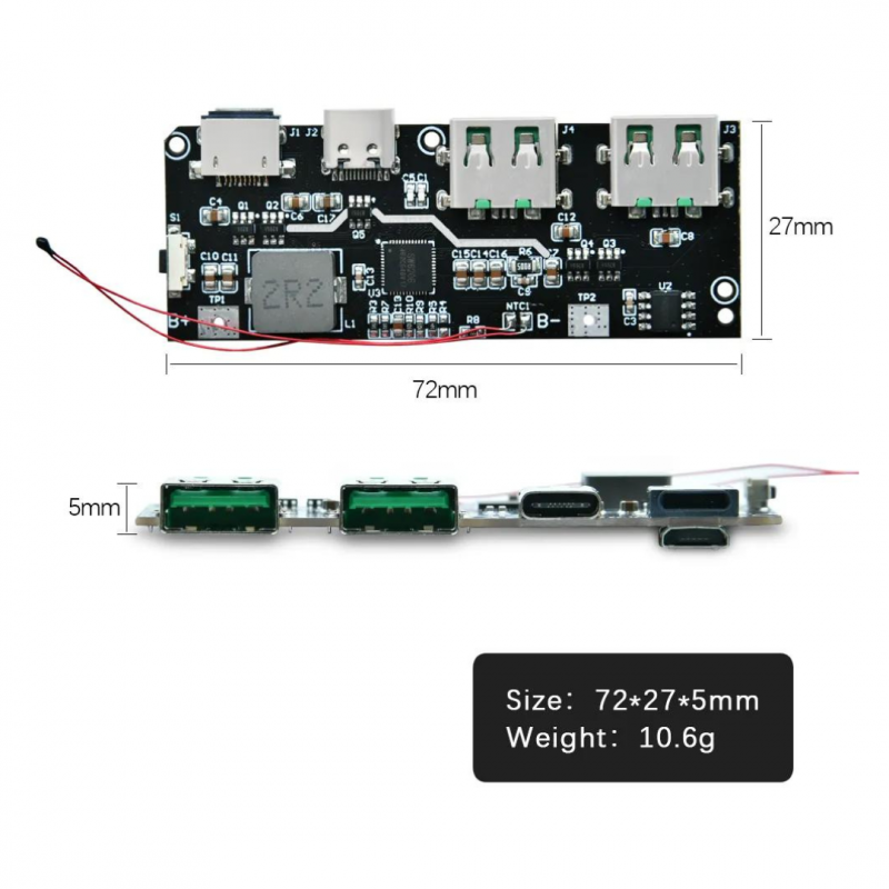 Modulo de carga multiple 5 puertos bidireccional 22.5W