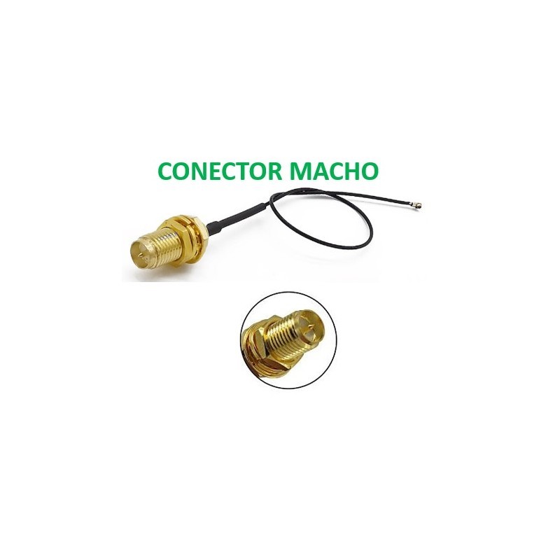Extension pigtail Ipex a conector SMA 1.5mm MHF3 Tipo MACHO
