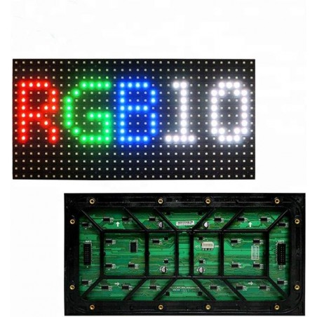 Panel LED P10 RGB SMD3535 16x32 Con Controlador HD-WF4 Wifi Tipo Panel ...