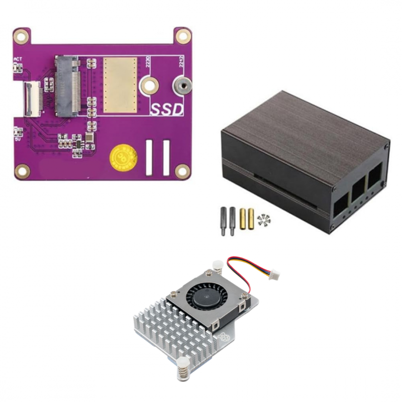 Kit con disco SSD para raspberry pi 5 Tipo Kit sin disco SSD