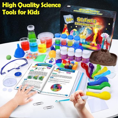 kit de 60 experimentos científicos para niños STEM