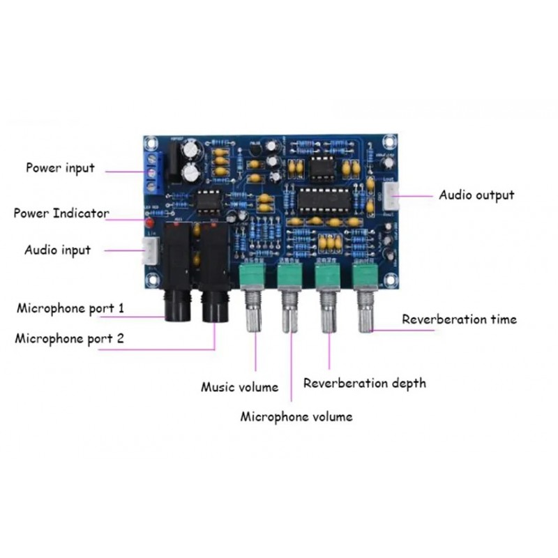 Modulo Preamplificador para microfono XH-M173 PT2399