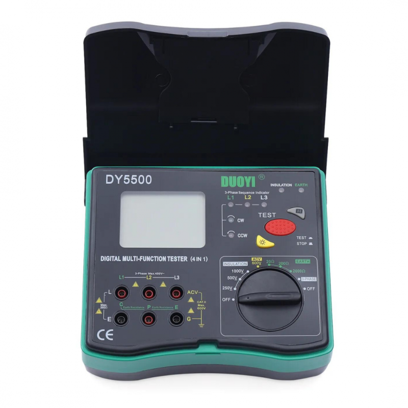 Probador de resistencia a tierra 4 en 1 DY5500 DUOYI Tipo Sin Bateria